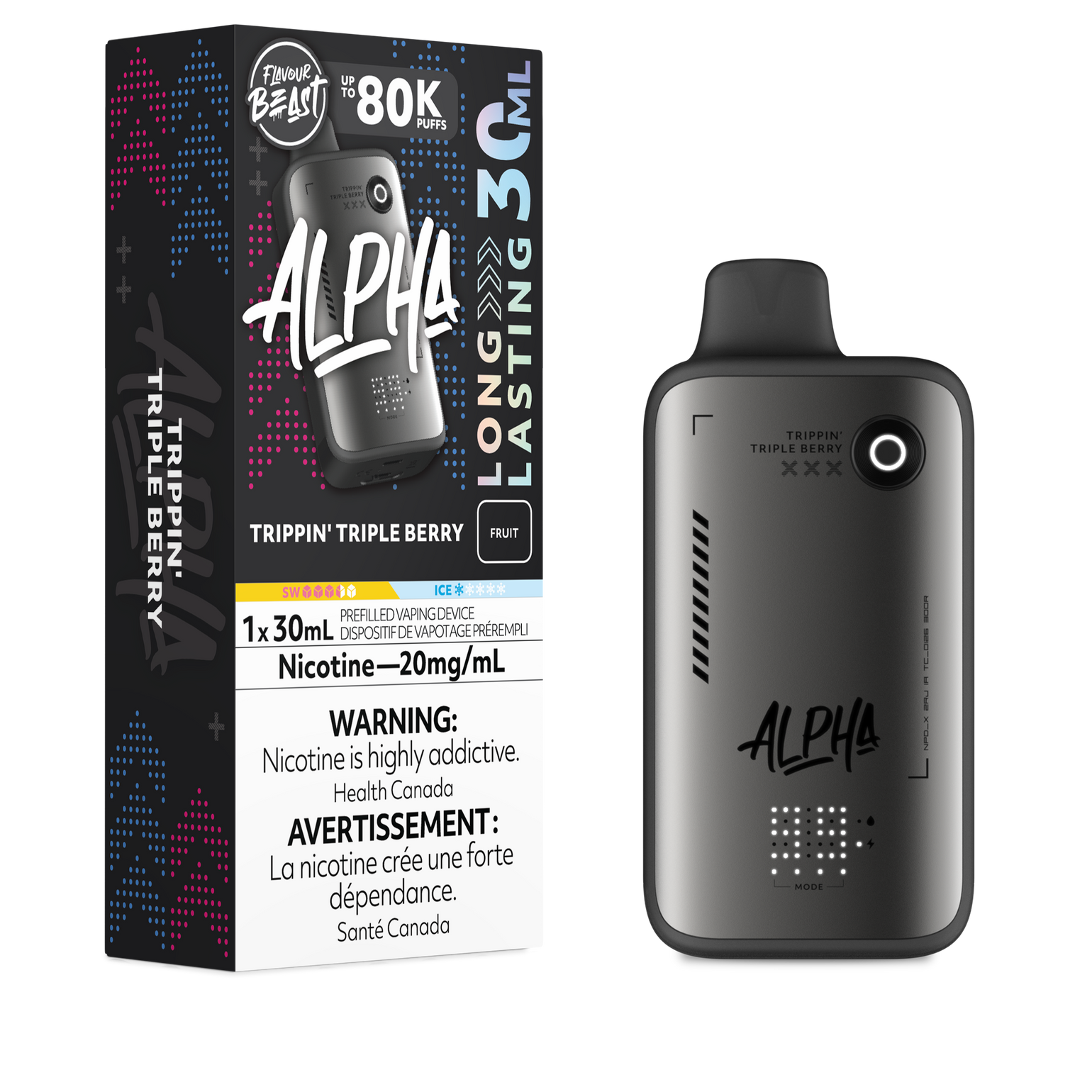 Flavour Beast Alpha 80K Disposable | 4 Power Levels, 30mL - VapeCloud ...