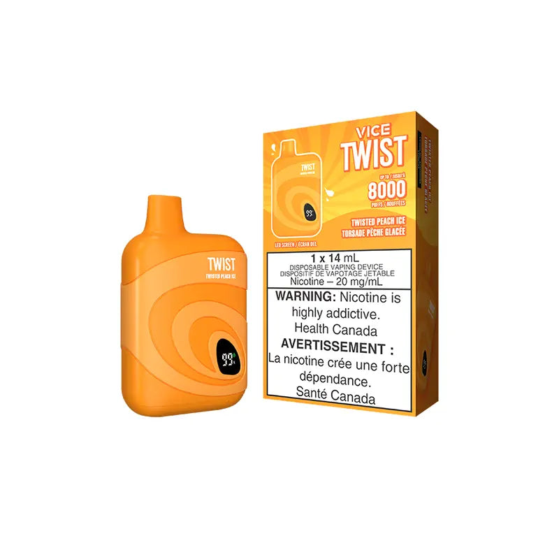 Vice Twist 8000 Twisted Peach Ice Disposable Vape – Vape Cloud