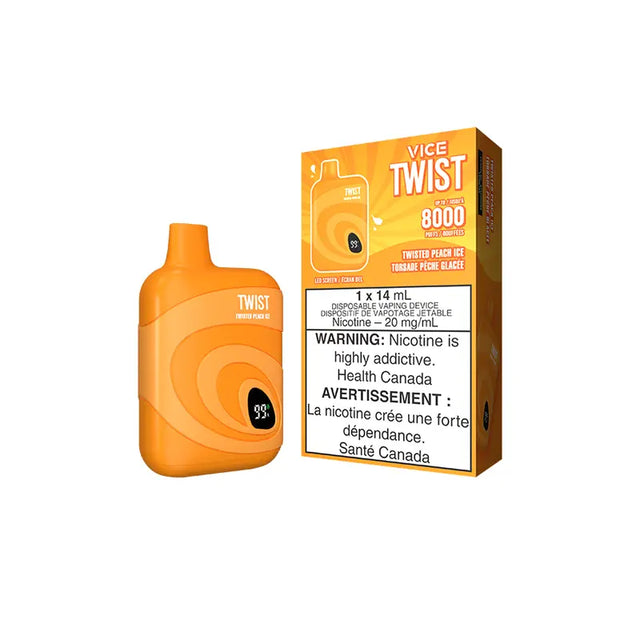 Vice Twist 8000 Twisted Peach Ice Disposable Vape – Vape Cloud